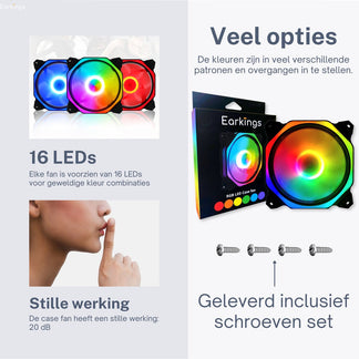 RGB Fan PC case fan - 120mm 4-pin – Earkings